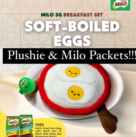 BNIB EGG PLUSHIE & MILO PACKETS, Food & Drinks, Beverages on Carousell