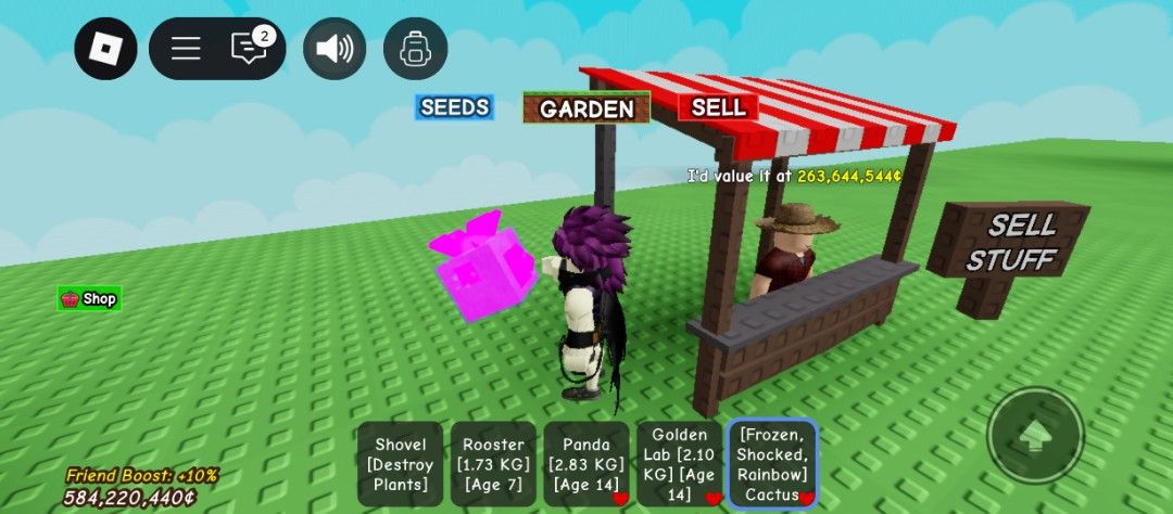 Grow a garden rainbow shocked cactus (roblox, Video Gaming, Video Games ...