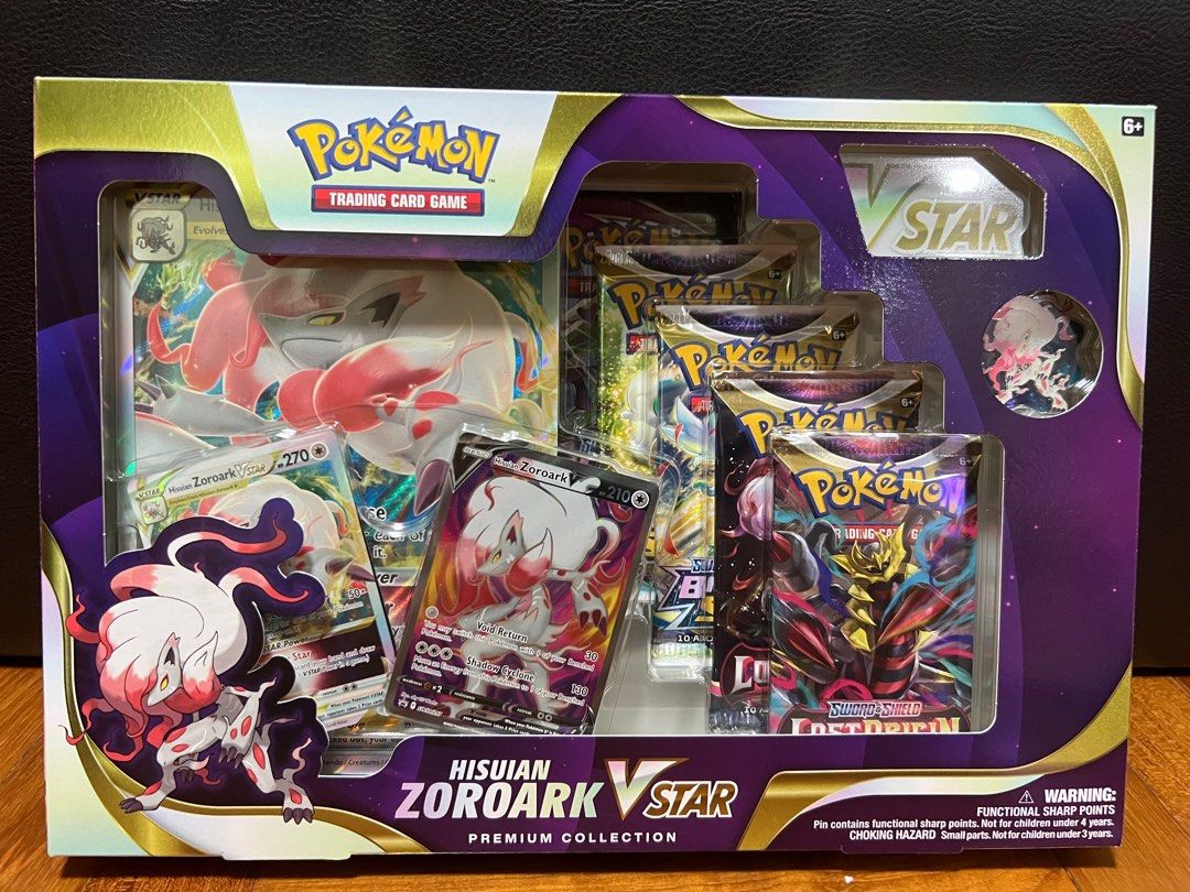 BNIB Hisuan Zoroark Vstar Premium Collection Box Pokemon SWSH TCG Not ...