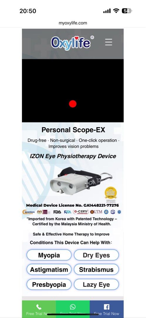Izon Personal Scope-Ex Eye sight Recovery Apparatus on Carousell