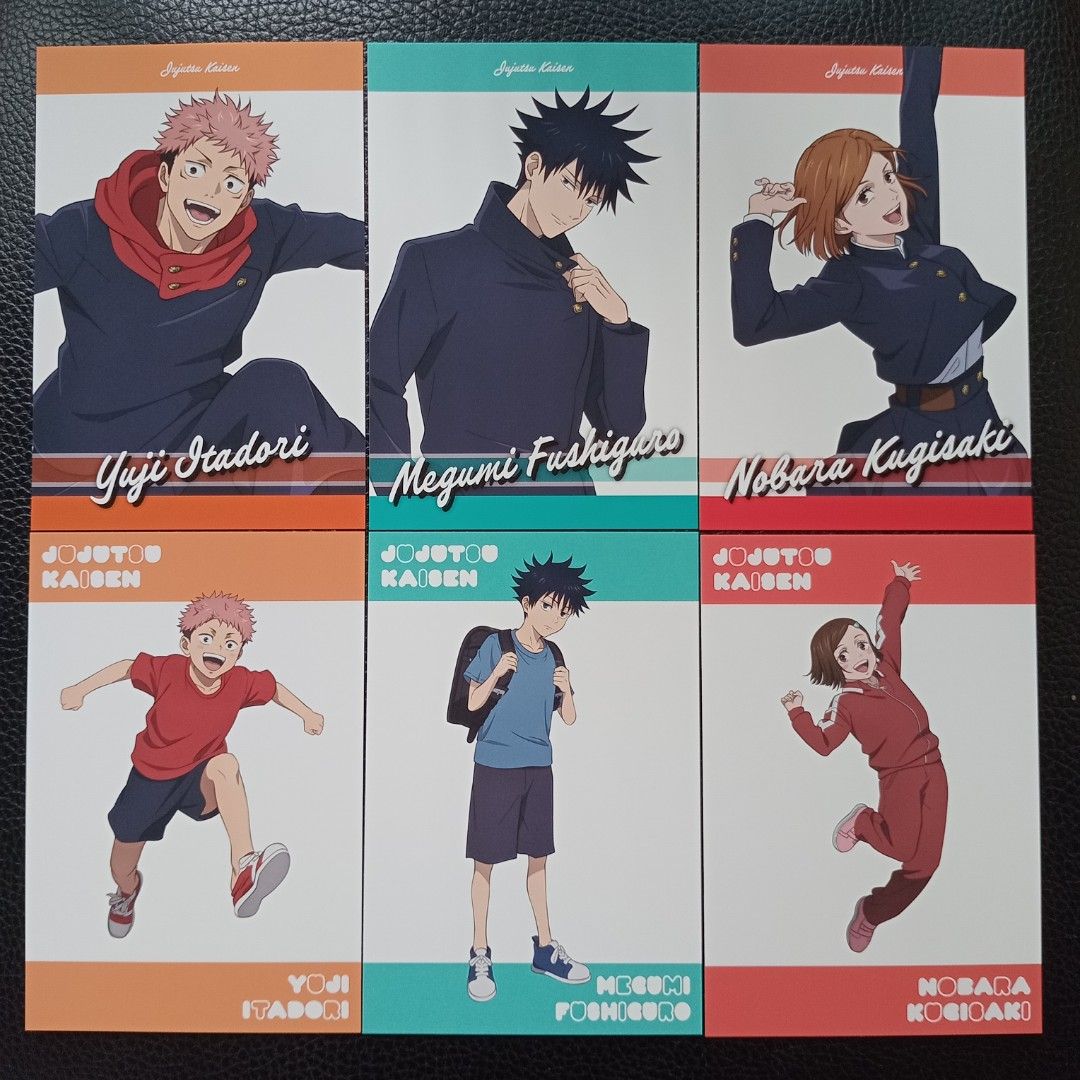 JJK Jujutsu Kaisen JF 2025 Toho Animation postcard set (Itadori Yuji, Fushiguro Megumi, Kugisaki ...