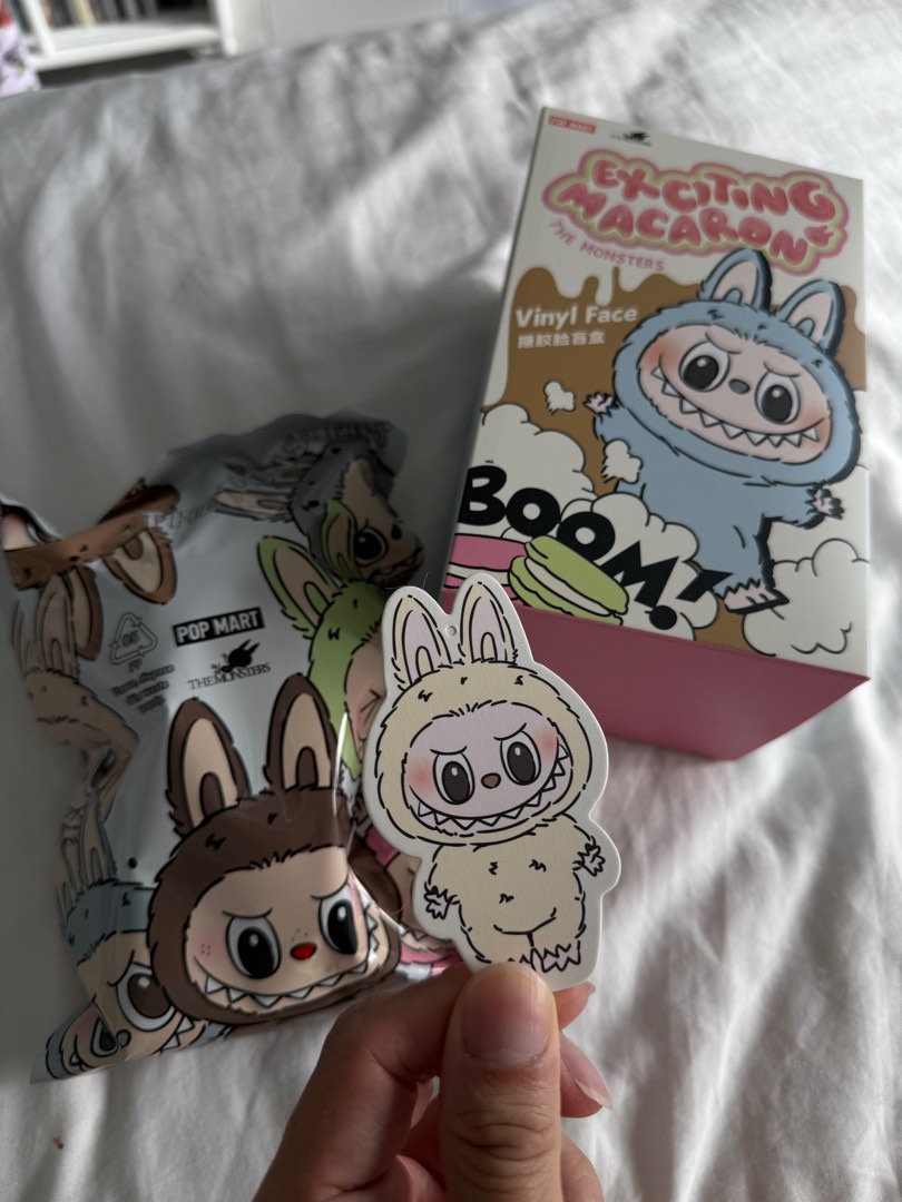 Macaron Labubu Soy Milk, Hobbies & Toys, Toys & Games on Carousell