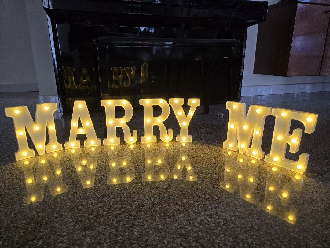 Marry Me Letters Lights LED, Everything Else on Carousell