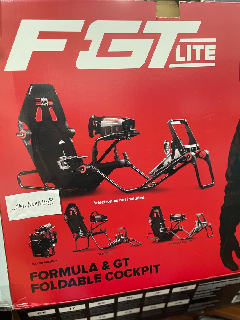 Next Level Racing F-GT Lite Racing Cockpit, Furniture & Home Living ...