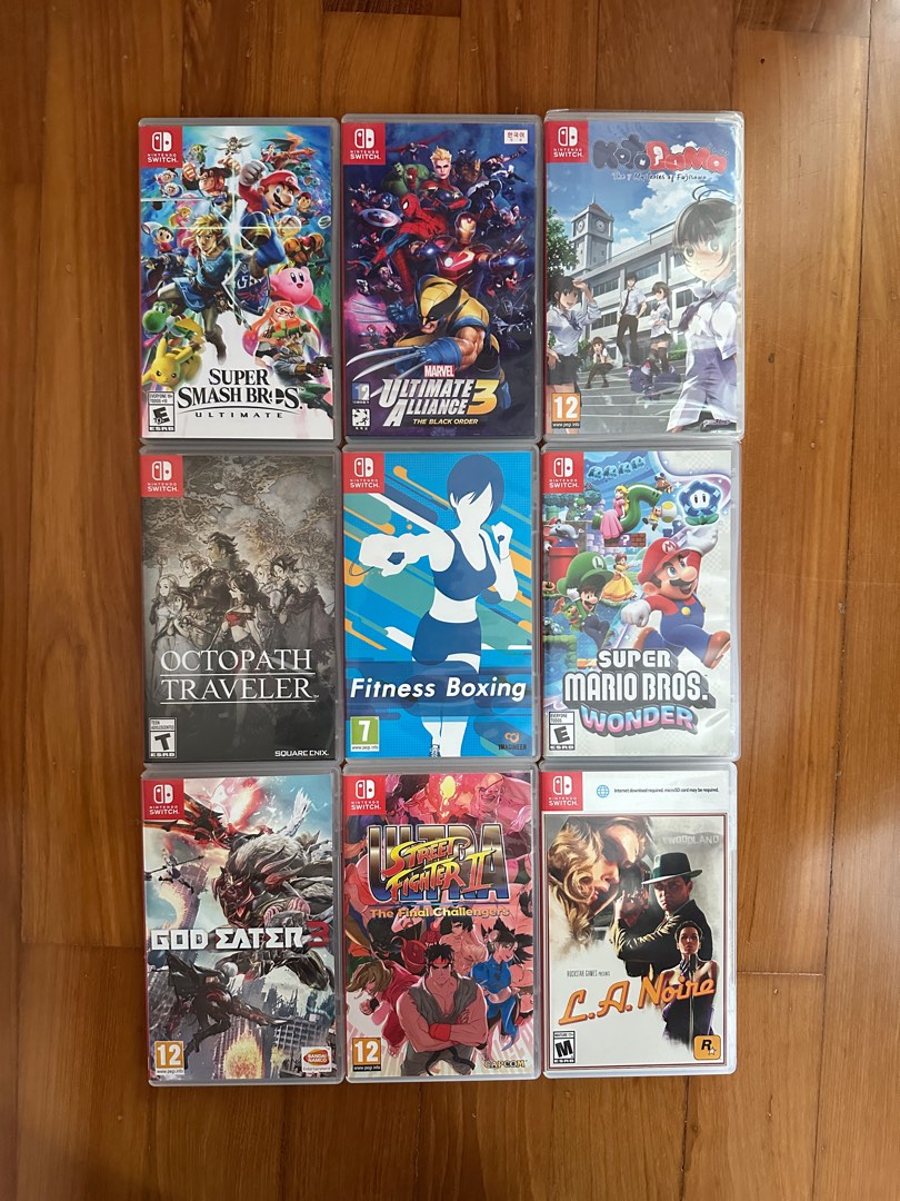 Nintendo Switch game Super smash bros / Marvel ultimate alliance 3 ...