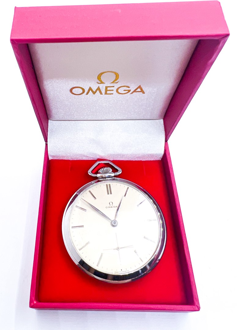 Omega open face 49.5mm golden movement 15 jewels pocket watch, Men's ...