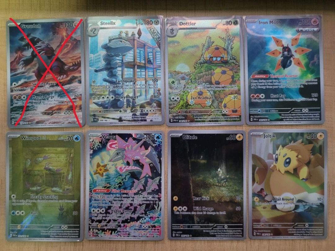 Pokemon Paradox Rift Hit/Hits Groudon / Steelix / Dottler / Iron Moth ...