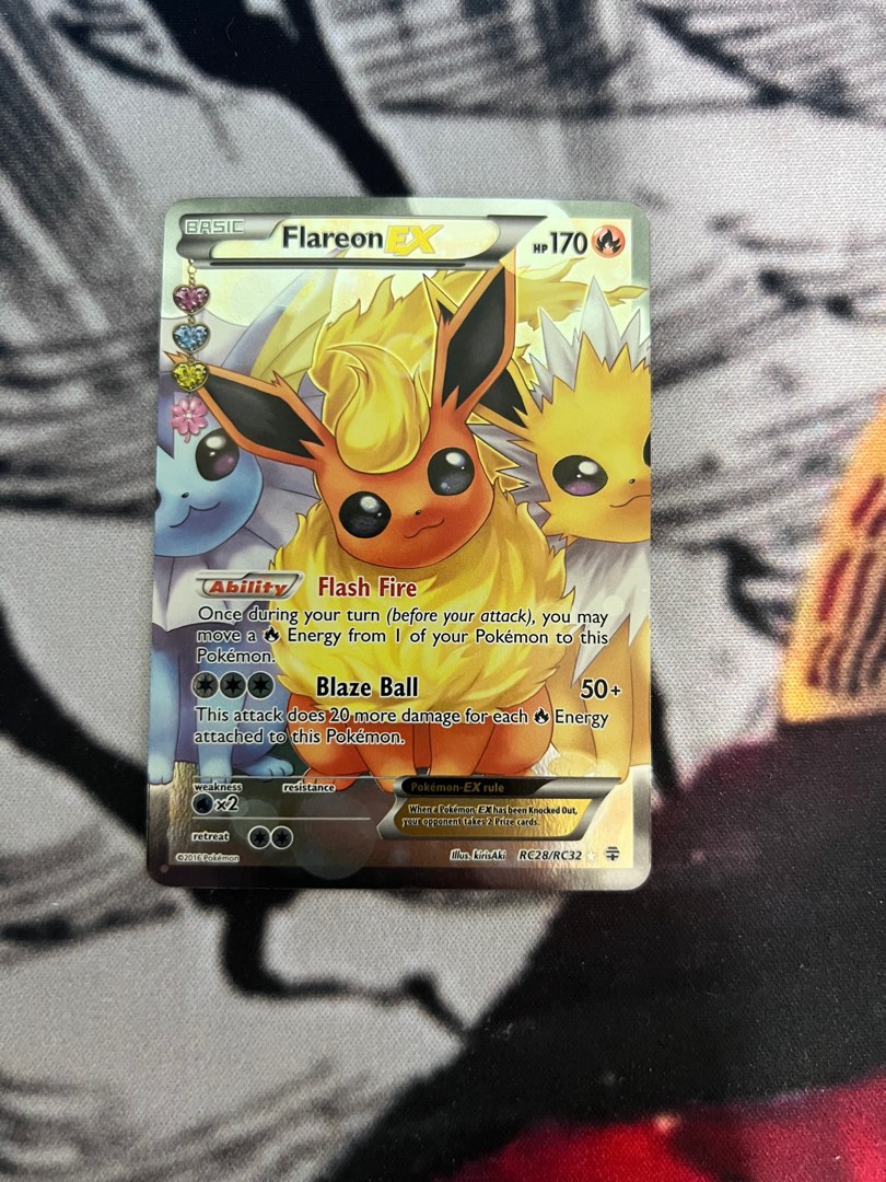 Pokemon TCG Cards: Flareon EX Generations Radiant Collection RC28 20th ...