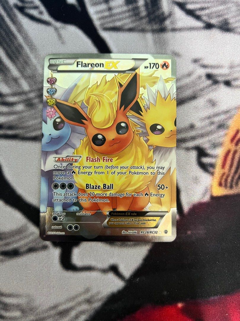Pokemon TCG Cards: Flareon EX Generations Radiant Collection RC28 20th ...