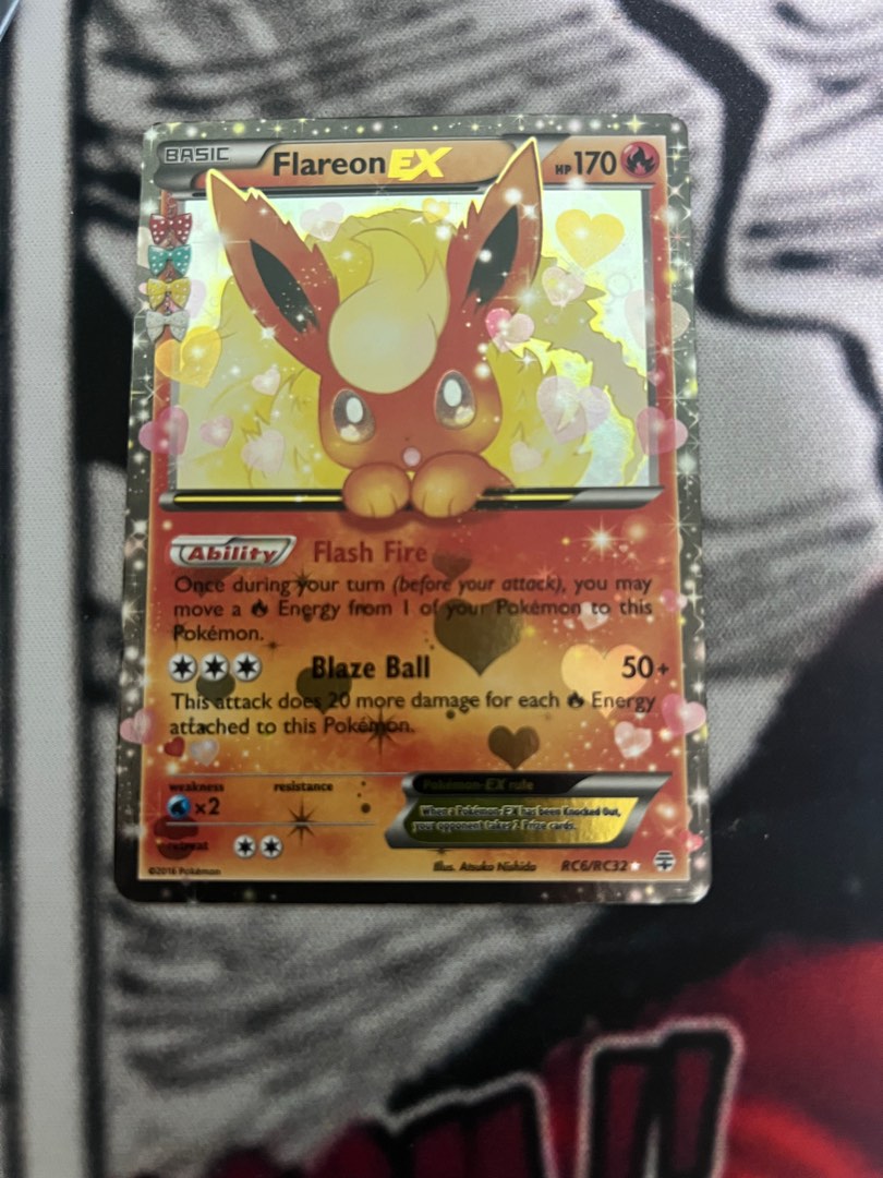 Pokemon TCG Cards: Flareon EX Generations Radiant Collection RC6 ...