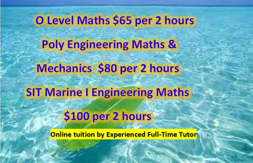 Poly Maths, SIT Engineering Maths I & Mechanics 1-to-1 Online, Learning & Enrichment, Enrichment ...