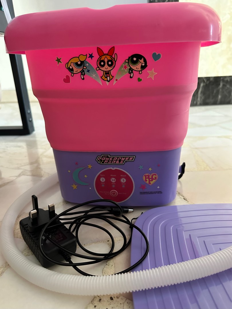 Powerpuff girls mini portable washing machine, Furniture & Home Living ...