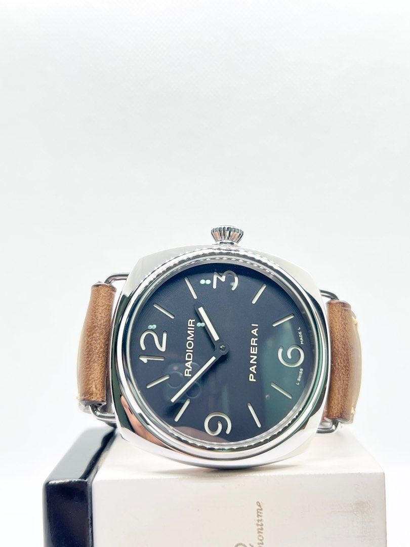 Pre Owned Panerai Luminor Radiomir Pam 210 Black Dial Winding Steel ...