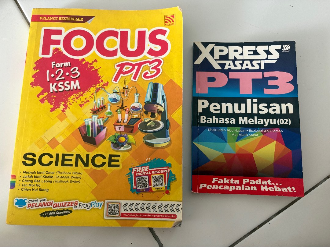 Science and Penulisan BM PT3 KSSM Form 1, 2 and 3 Text Books (each is ...