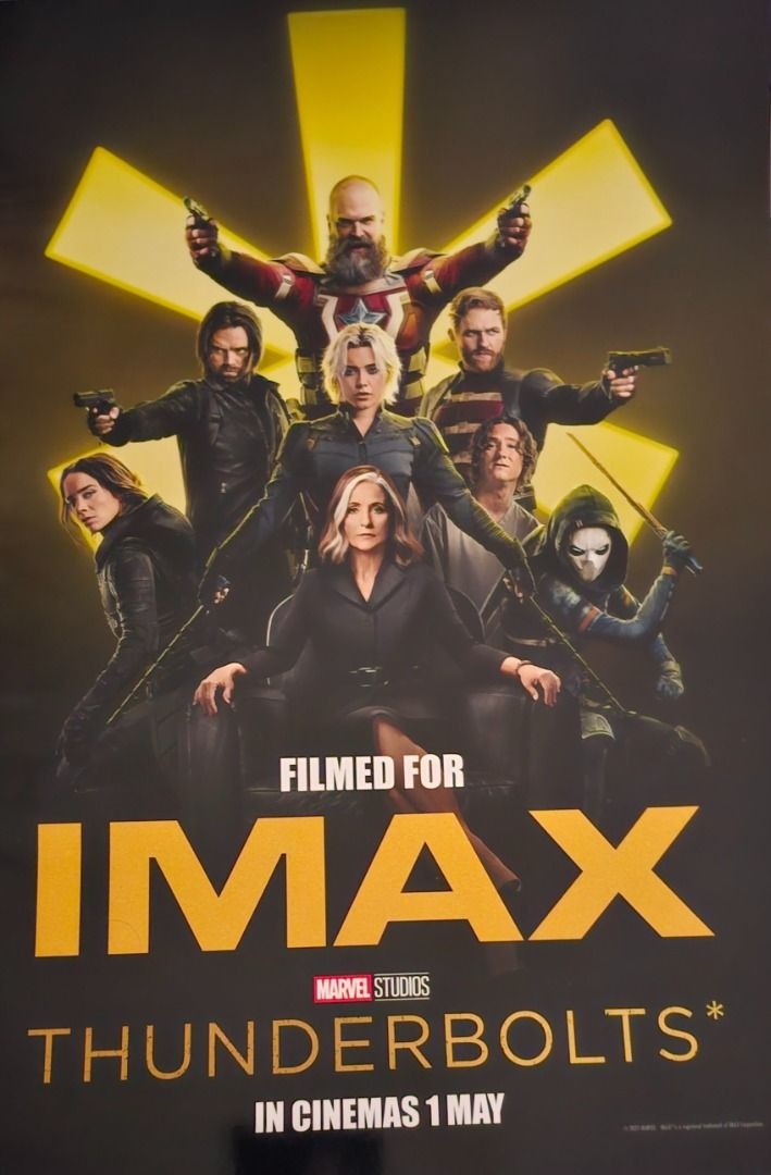 THUNDERBOLTS* IMAX Movie Poster, Hobbies & Toys, Collectibles ...