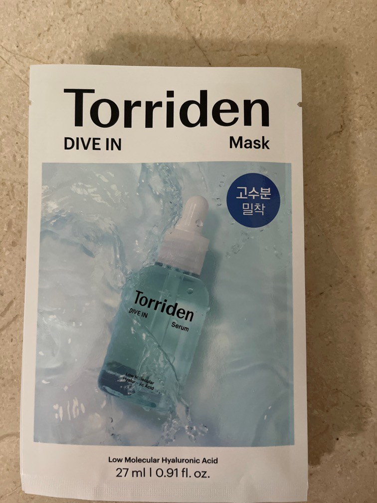 Torriden Dive In Mask, Beauty & Personal Care, Face, Face Care Products ...