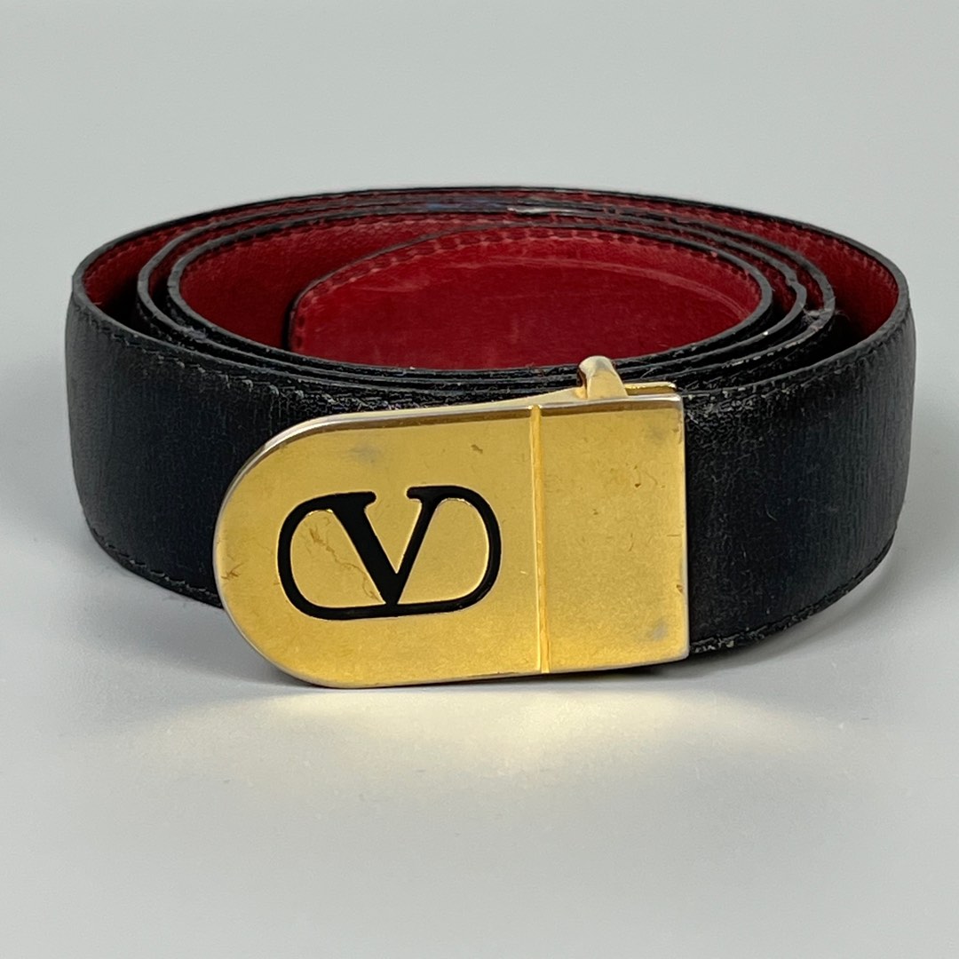 Valentino - Vintage V Iconic Logo Leathe - Belt, Women's Fashion ...