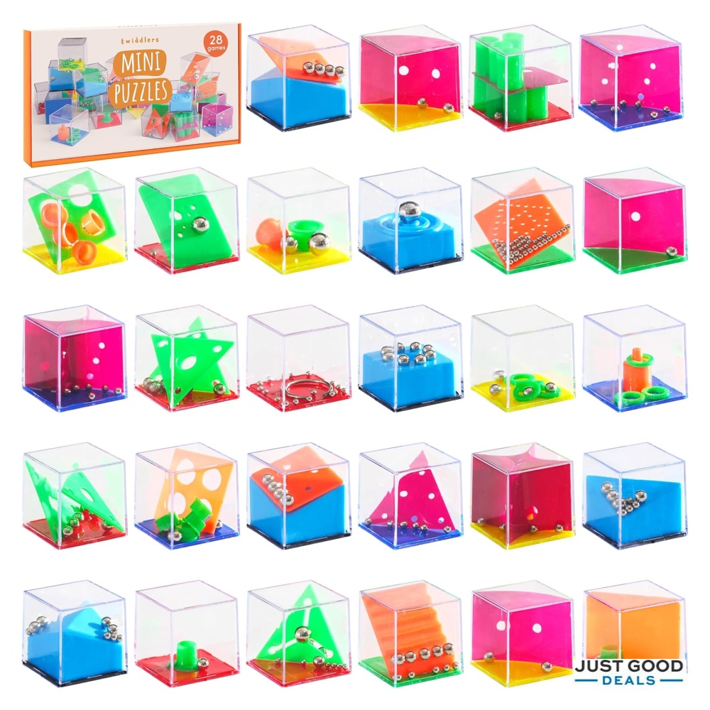 28 PCS Mini Cube Puzzle Box Set | Maze Puzzle Box, IQ Mind Games ...