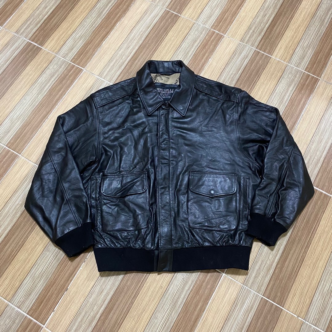 80s US Air Force Type-2 Leather Flight Jacket, Men's Fashion, Coats, Jackets and Outerwear on ...