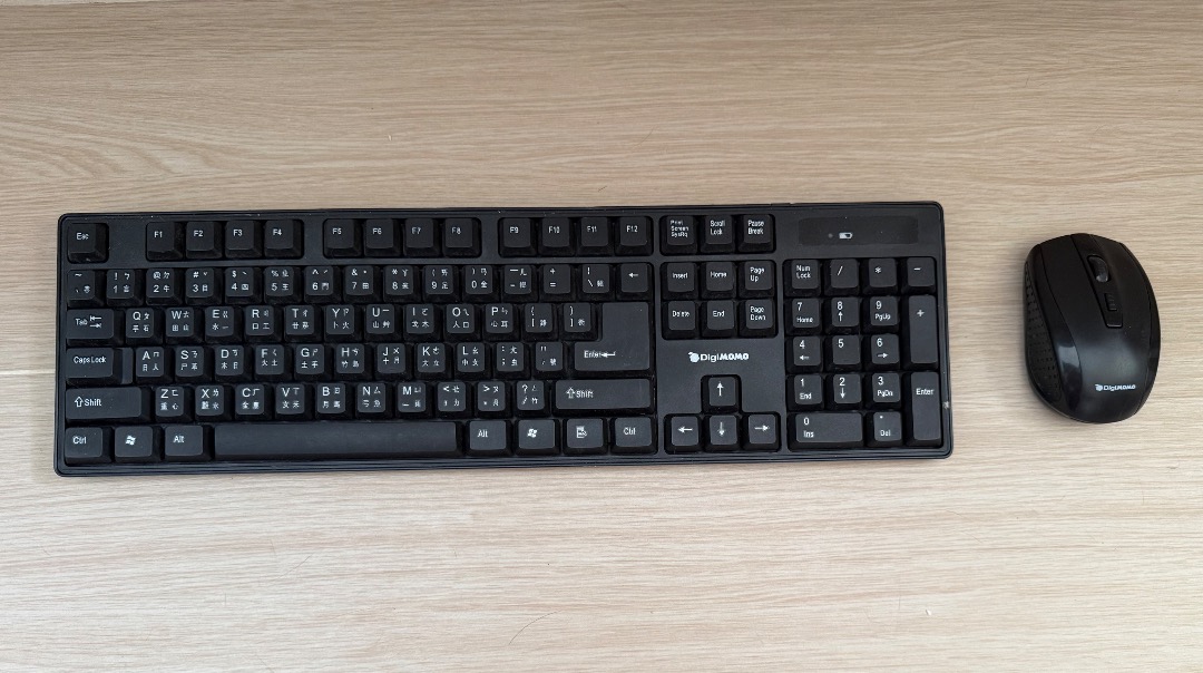 digimomo 無線 無線鍵盤 無線滑鼠 wireless usb keyboard + mouse 即插即用, 電腦＆科技, 電腦周邊及 ...