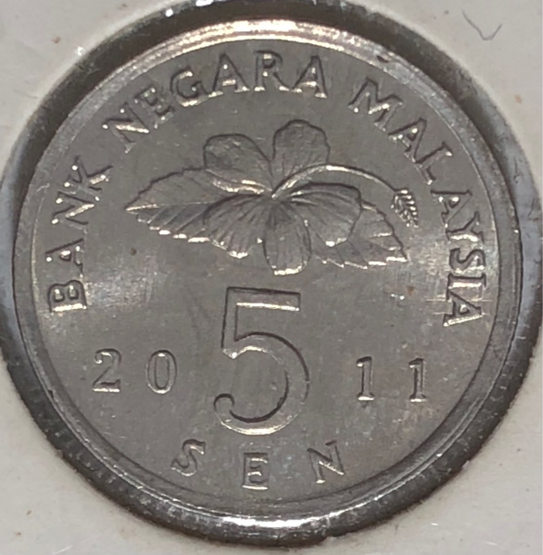 ( Syiling ) 5 Sen 2011 ( UNC ) Malaysia Bunga Raya, Hobbies & Toys ...
