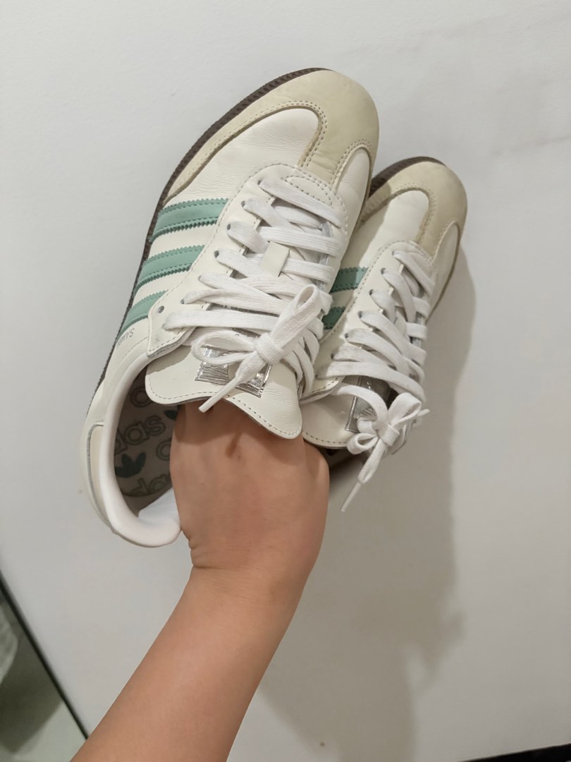 Adidas Samba Mint Green, Women's Fashion, Footwear, Sneakers on Carousell