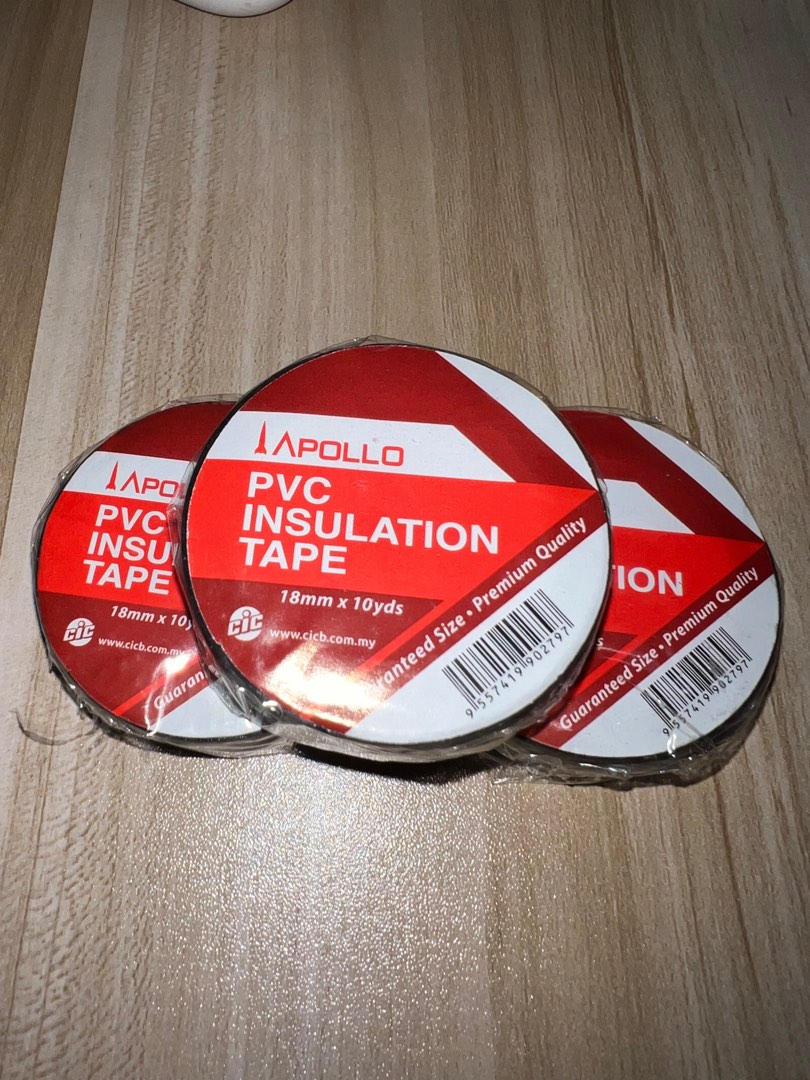 Apollo PVC Insulation Tape x3, Furniture & Home Living, Home ...
