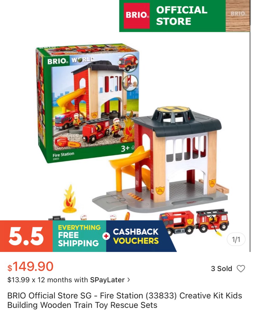 BRIO Fire Station, Hobbies & Toys, Toys & Games on Carousell