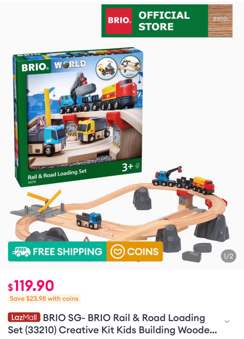 BRIO Rail & Road Loading Set, Hobbies & Toys, Toys & Games on Carousell