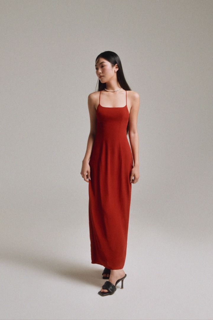 Caramel Monster Leo Maxi Dress - Cherry, Women's Fashion, Dresses ...
