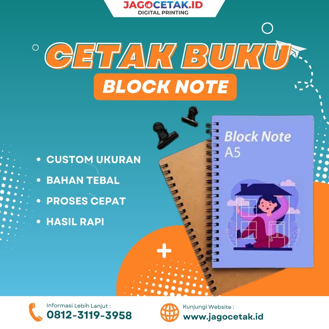 Cetak Buku Block Notes Kustom, Buku & Alat Tulis, Buku di Carousell
