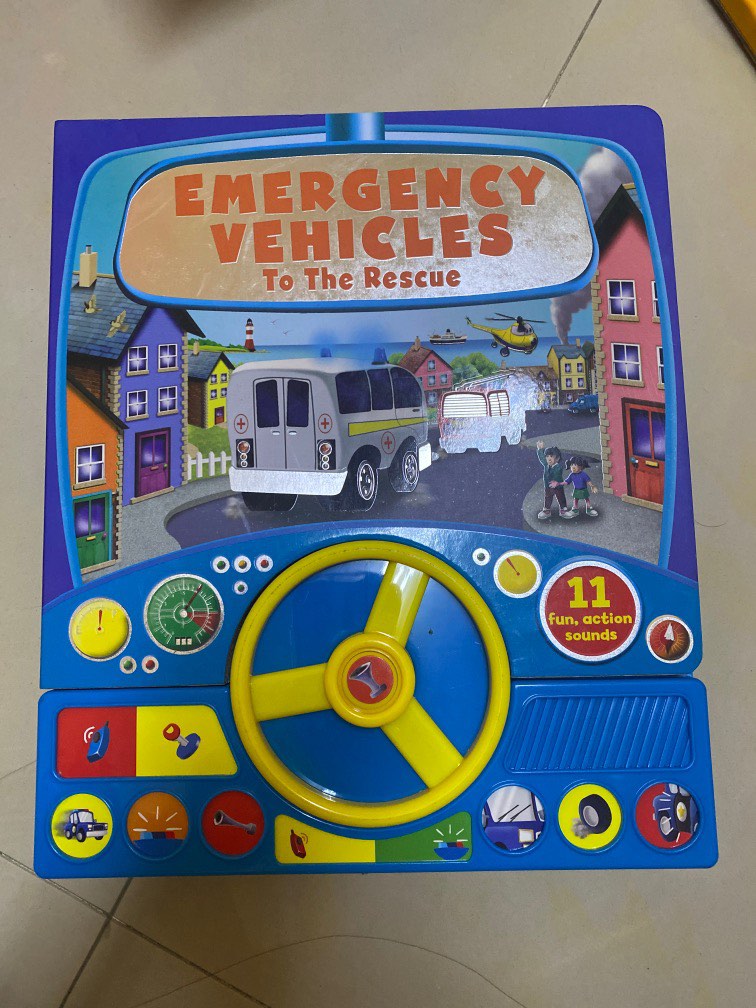 Emergency Vehicles to the rescue Sound Book, Hobbies & Toys, Books ...
