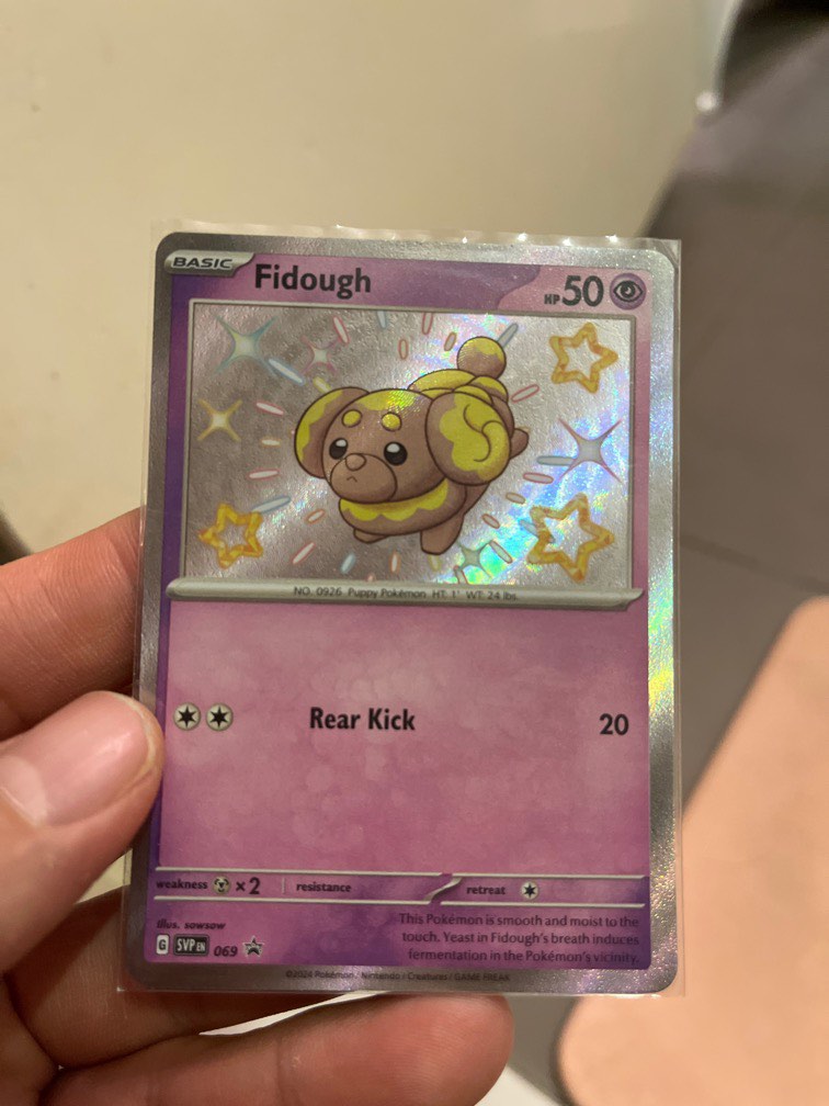 Fidough Promo card Pokemon tcg 069 shiny Fidough, Hobbies & Toys, Toys ...