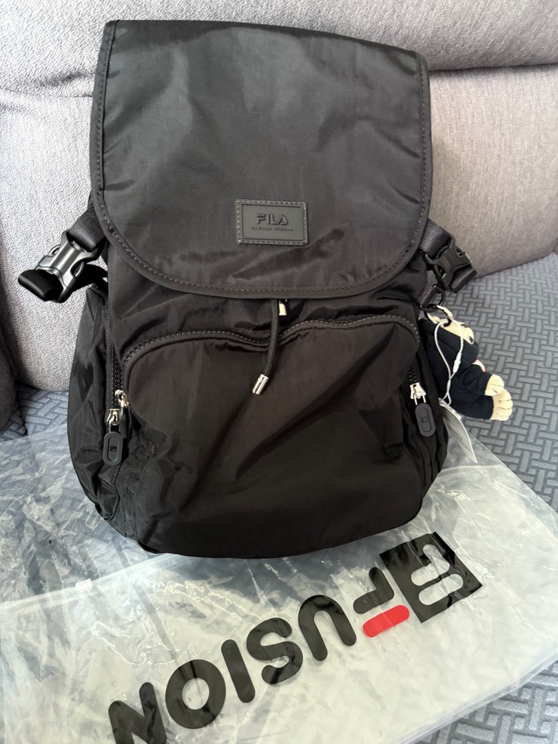 FILA fusion woman backpack (Black), Women's Fashion, Bags & Wallets, Backpacks on Carousell