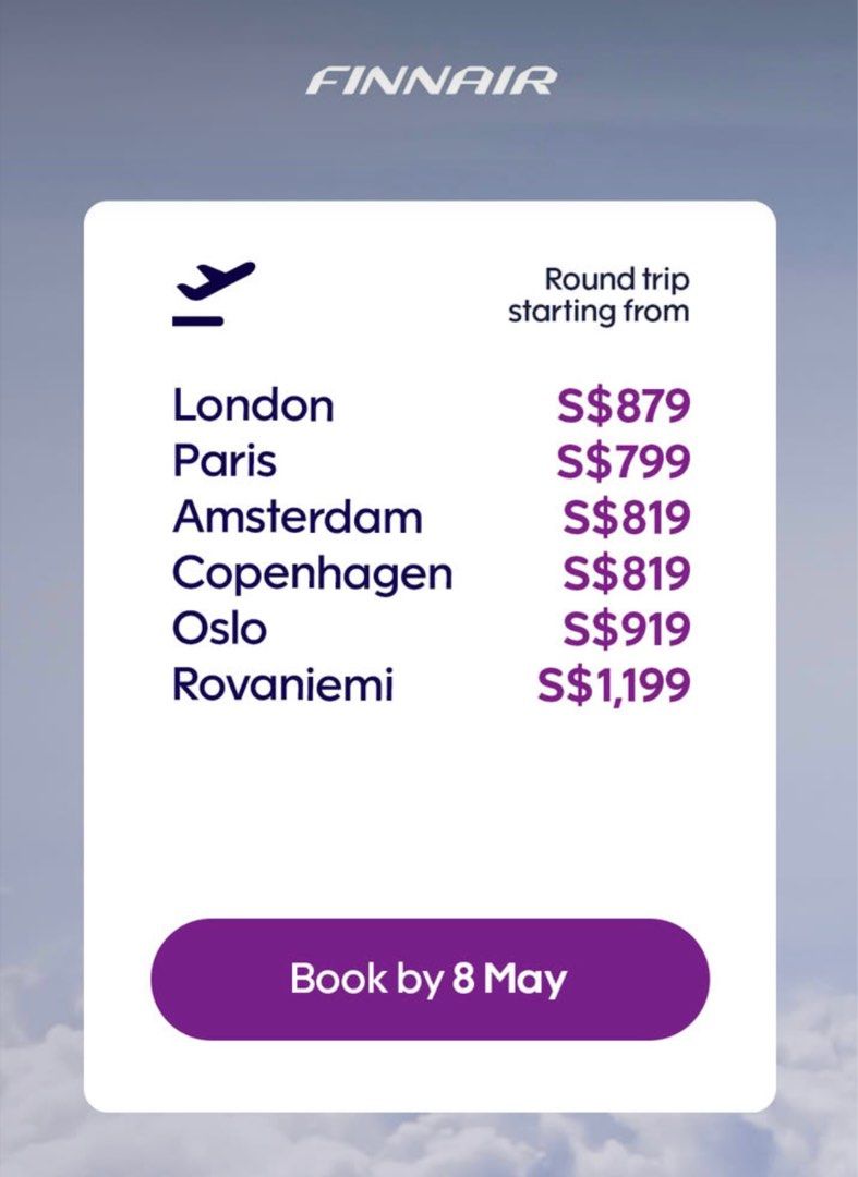 Finnair Gift Card, Tickets & Vouchers, Flights & Overseas Attractions ...