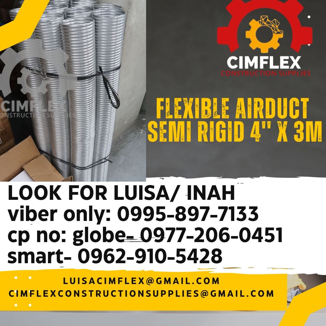 flexible airduct semi rigid 4'' x 3m, Commercial & Industrial, Construction Tools & Equipment on ...