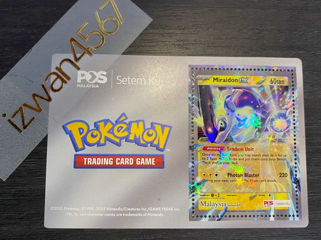 Foil Miraidon EX Setem TCG Pokemon x Pos Malaysia, Hobbies & Toys ...