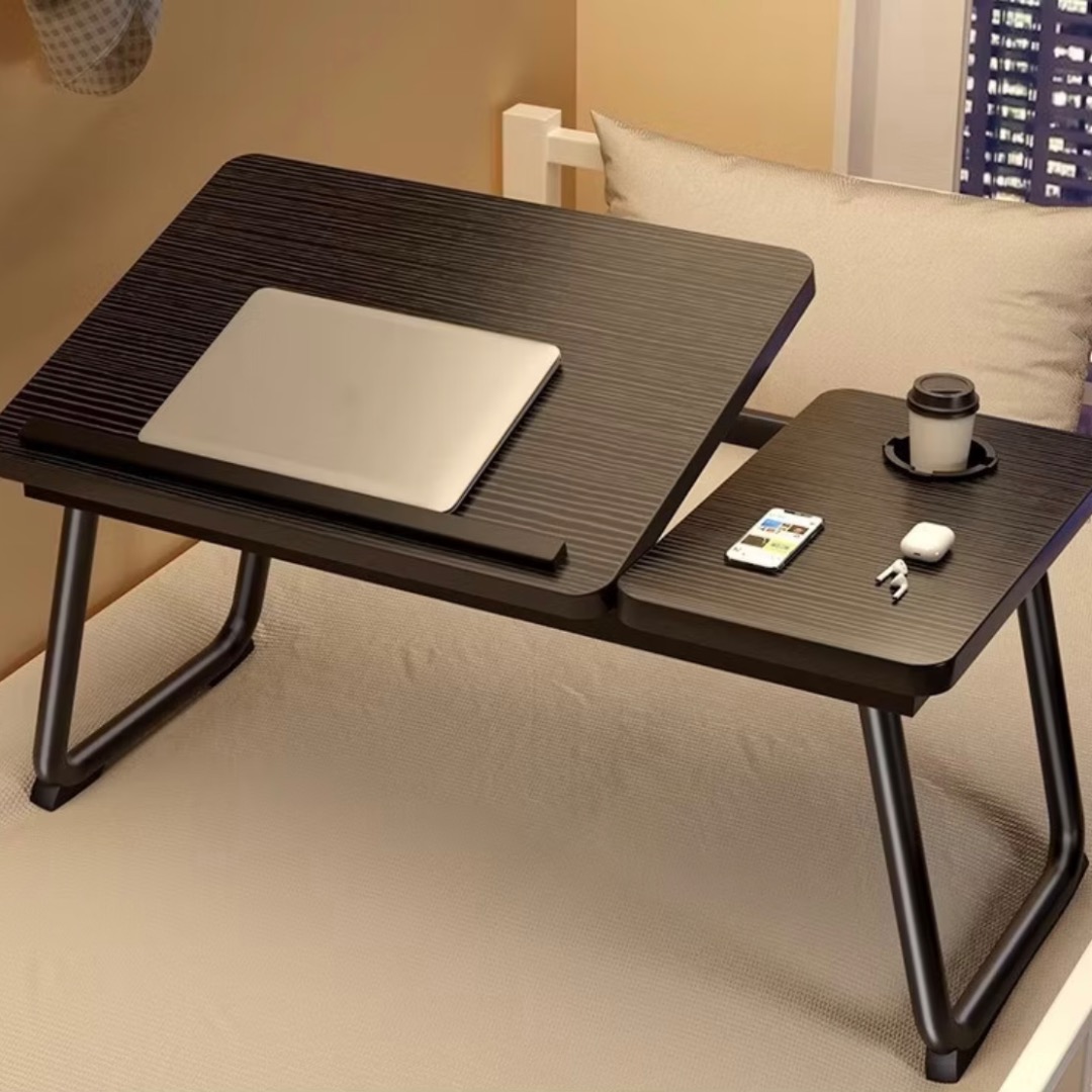 Foldable Adjustable Laptop Table | Portable Tilt Top Bedside Desk ...