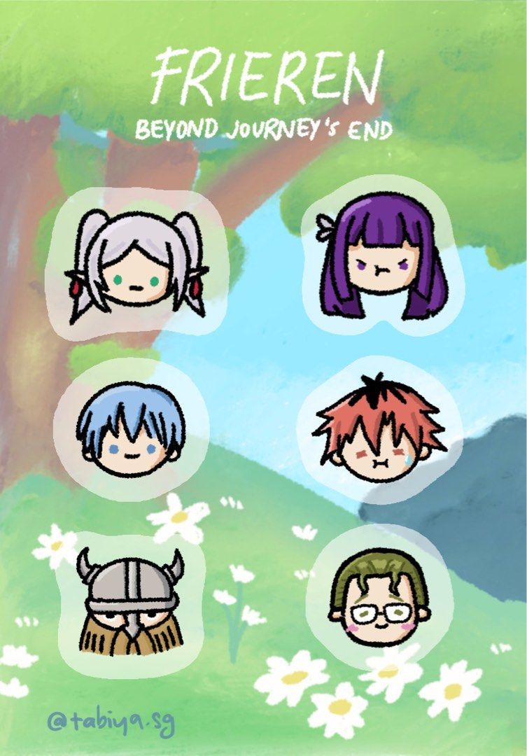 Frieren Mini Sticker Sheet, Hobbies & Toys, Stationery & Craft, Art ...