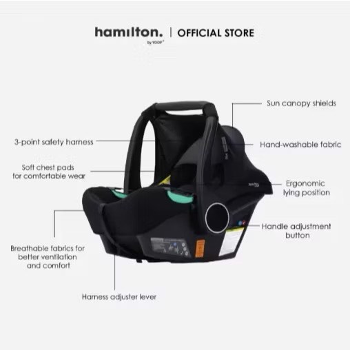 Hamilton Infant Car Seat, Babies & Kids, Going Out, Car Seats on Carousell