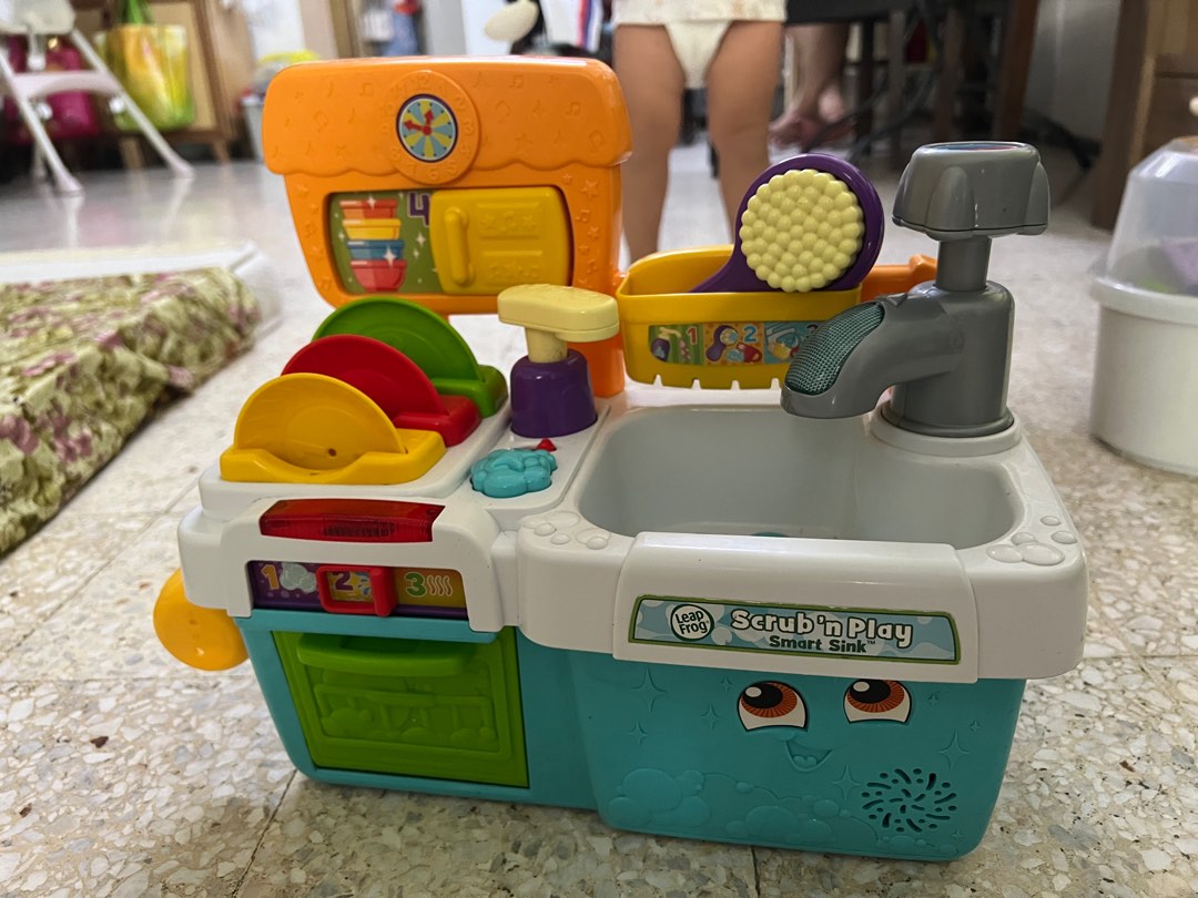 LeapFrog Scrub & Play Smart Sink Dishwashing Role Playing Toy, Babies ...