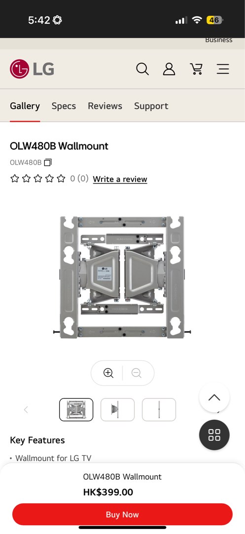 LG OLW480B 原裝電視掛牆架, 家庭電器, 電視 & 其他娛樂, 電視組件及配件 - Carousell