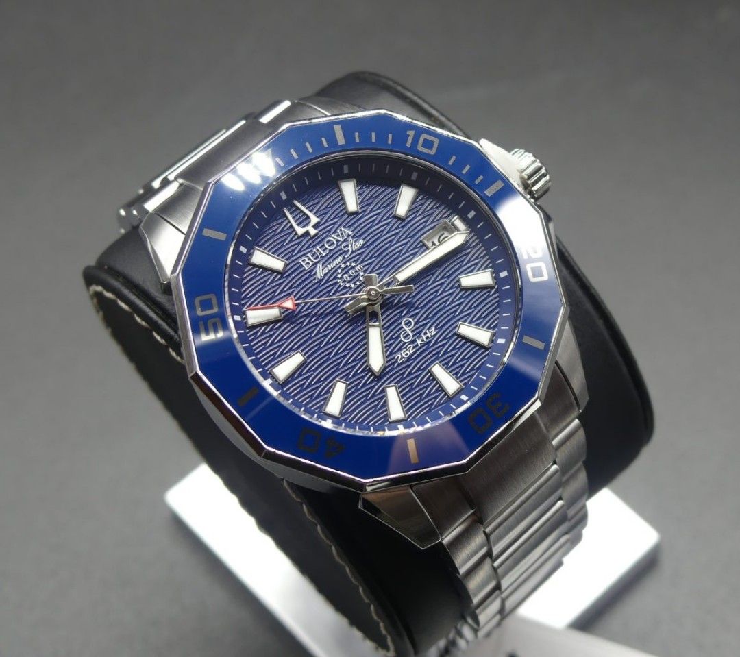 *Lowest Price*Bulova Marine Star Precisionist Men's Blue Dial Stainless ...