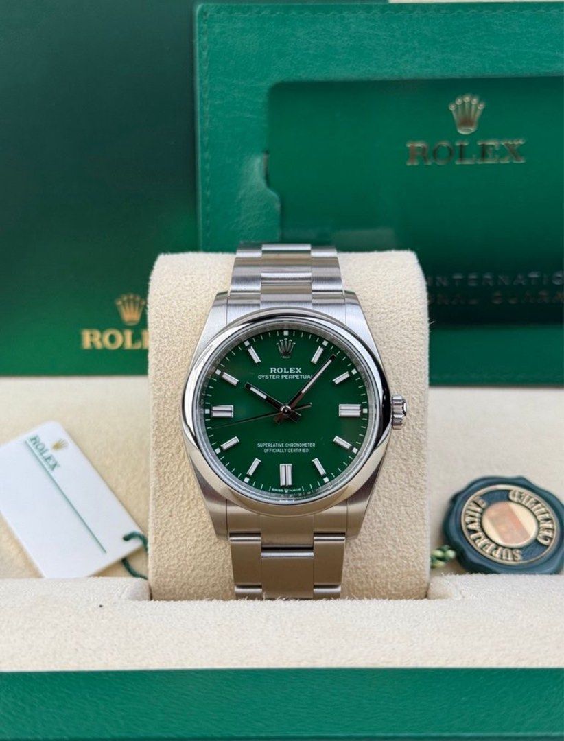 APRIL2025 Rolex 126000 OP Green 36mm Full Set With White Tag, Luxury ...