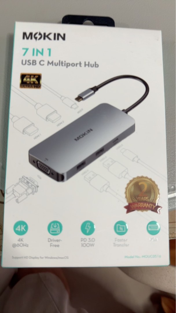 Mokin 7 in 1 USB C Multiport Hub, Computers & Tech, Parts & Accessories ...