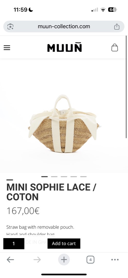Muun mini Sophie lace, Women's Fashion, Bags & Wallets, Shoulder Bags ...