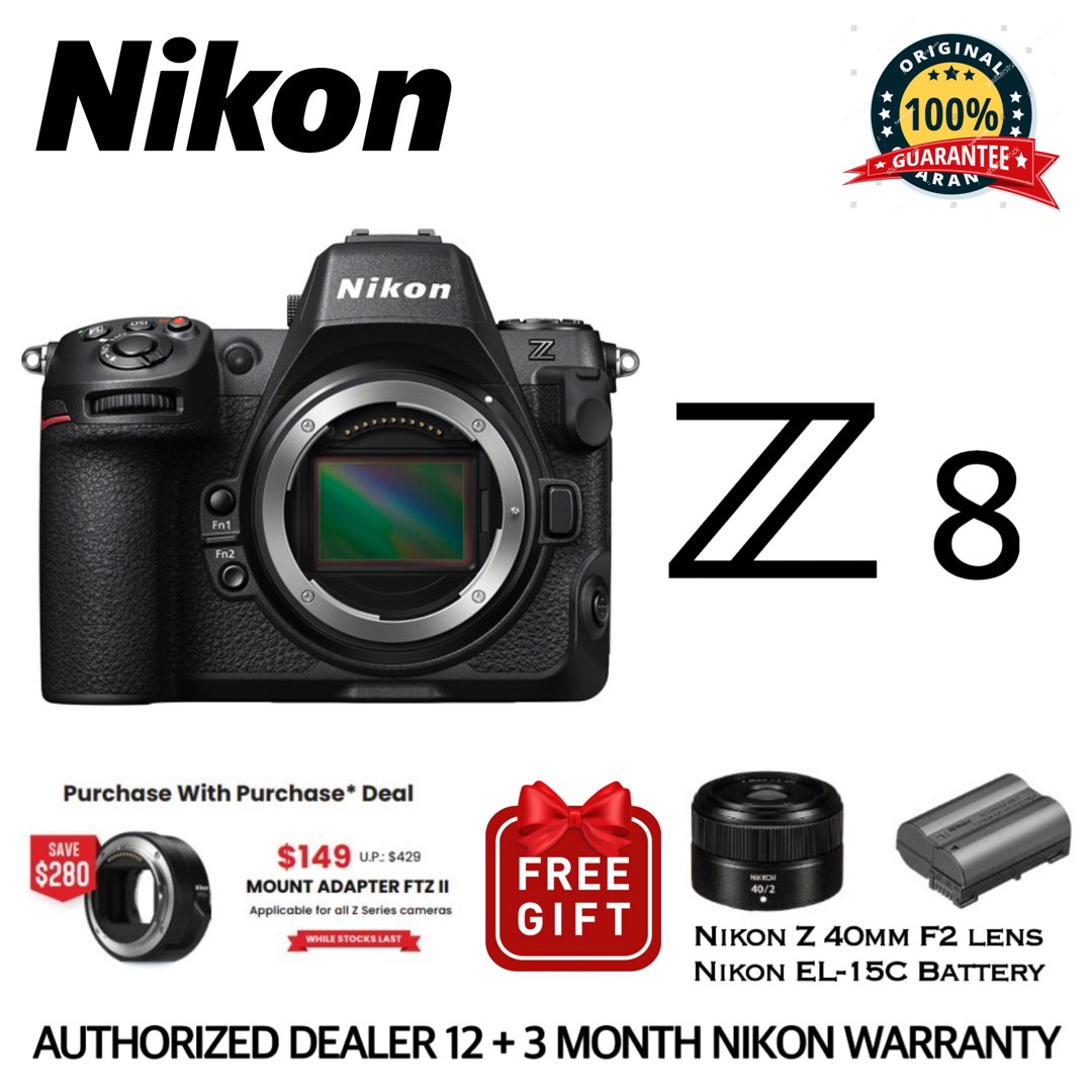 Nikon Z8 Camera body OR 24-120mm f4 S Kit, Photography, Cameras on ...
