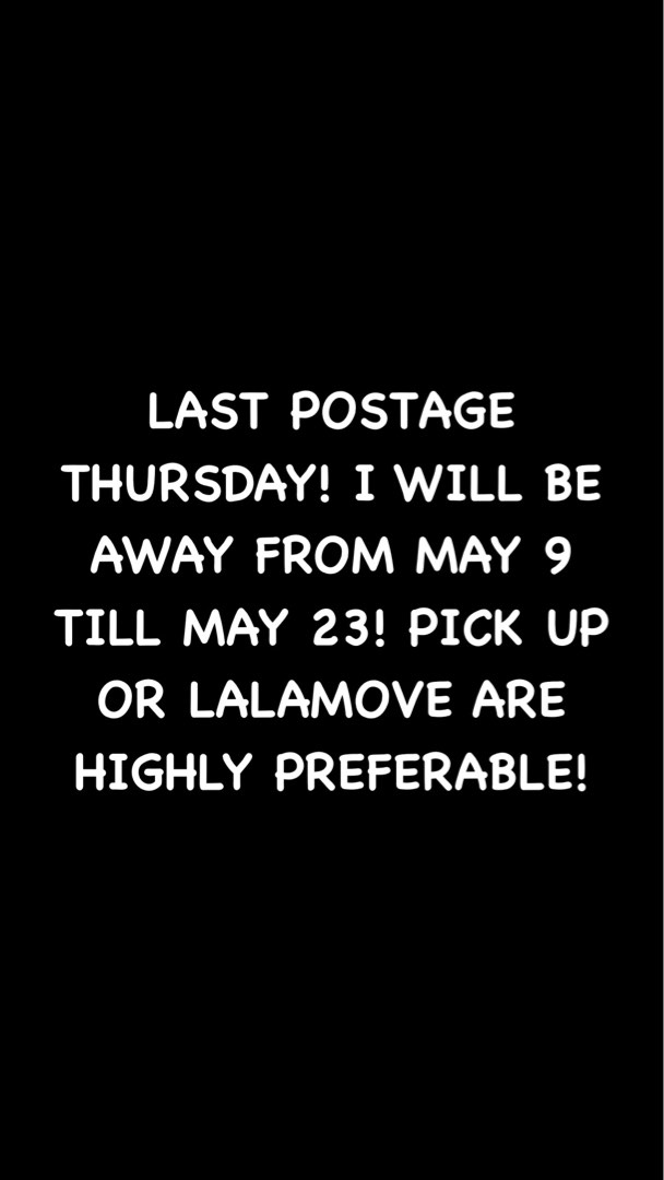 NOTICE! OUTSTATION, LAST POSTAGE THURSDAY!, Announcements on Carousell