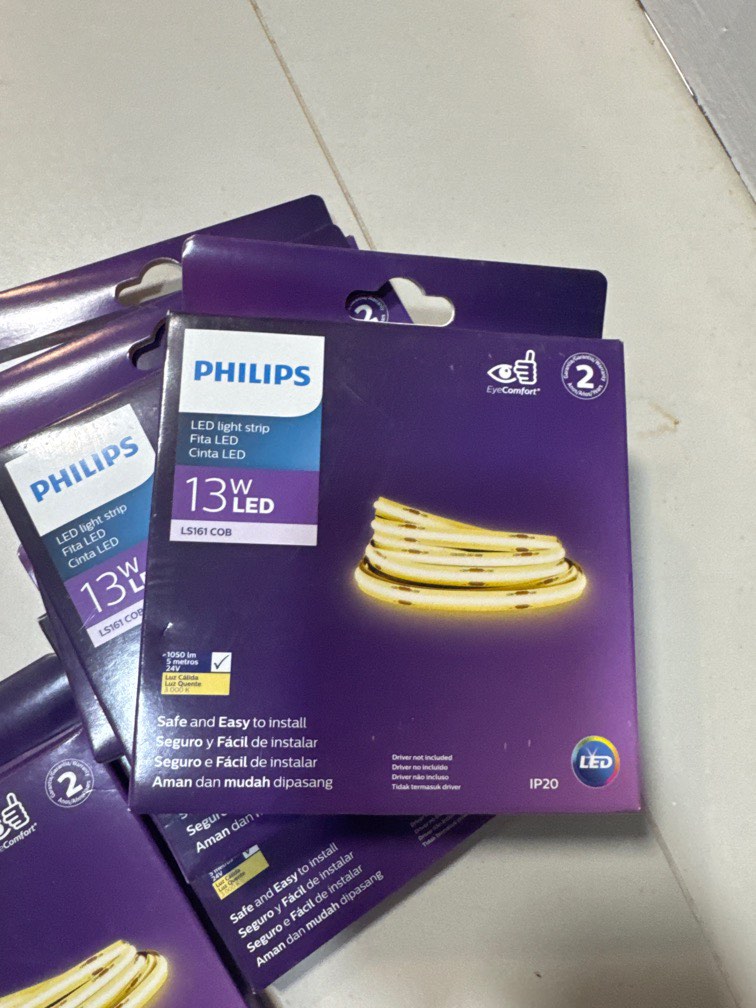 Philips cob led strip., Furniture & Home Living, Lighting & Fans ...