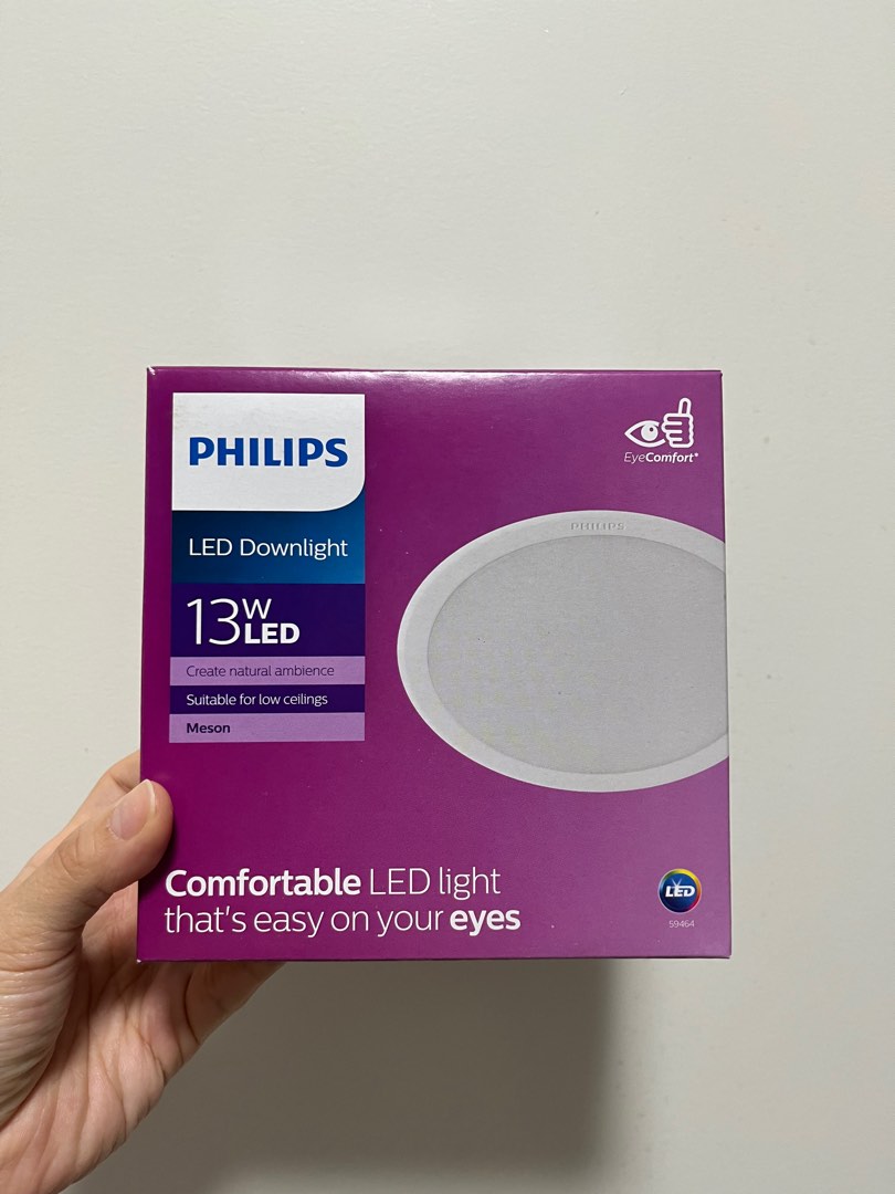 Philips LED Downlight 13W Cool Daylight, Furniture & Home Living ...